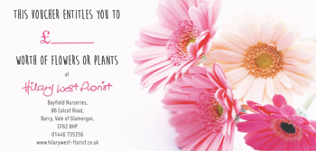 Gift Vouchers - Hilary West Florist